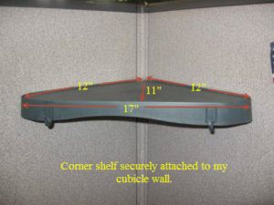 A Hanging Corner Shelf Unit will Cleverly Upgrade your Cubicle Storage